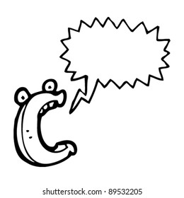 Cartoon C Letter Face Cartoon Stock Vector (Royalty Free) 89532205 ...