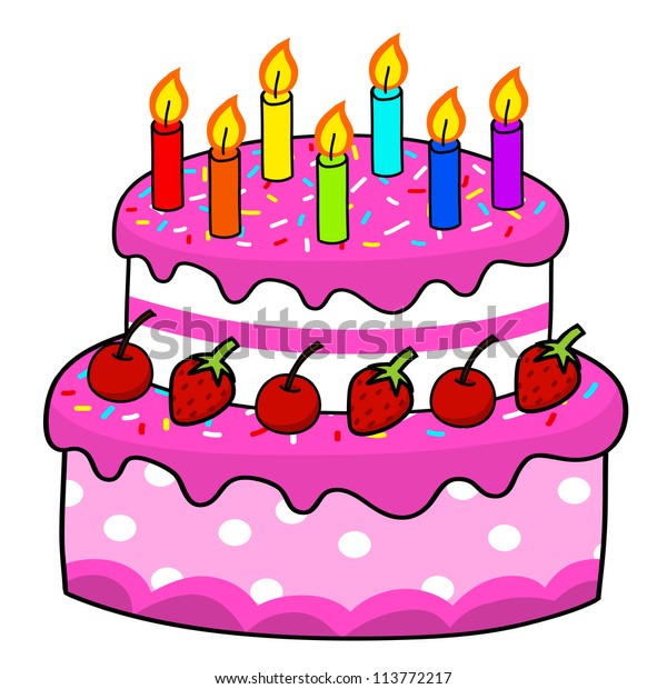 Cartoon Cake Hand Drawing Vector Stock Vector (Royalty Free) 113772217 ...