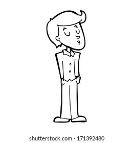 Cartoon Calm Man Stock Vector (Royalty Free) 204500185