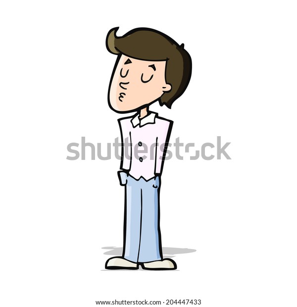 Cartoon Calm Man Stock Vector (Royalty Free) 204447433 | Shutterstock