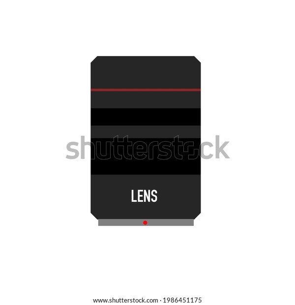 Cartoon Camera Lens On White Background Stock Vector (Royalty Free ...
