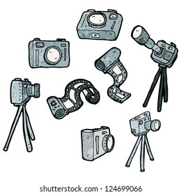 Cartoon Cameras Stock Vector (Royalty Free) 124699066