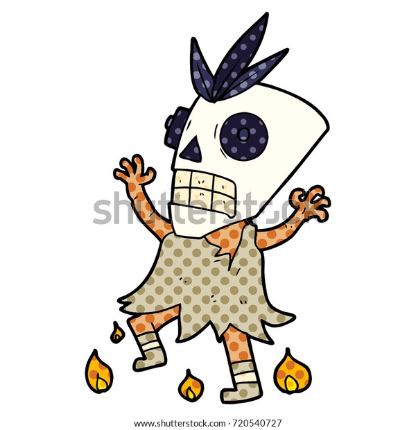 Cartoon Cannibal Shaman Stock Vector (Royalty Free) 720540727 ...