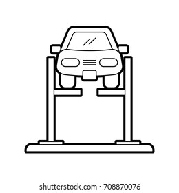 Cartoon Car Alignment Device Wheel Alignment Stock Vector (Royalty Free ...