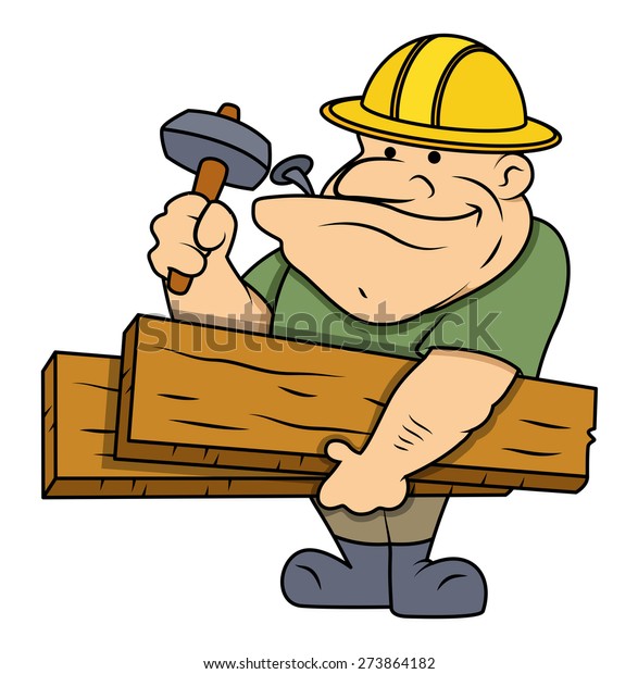 Cartoon Carpenter Character Stock Vector (Royalty Free) 273864182