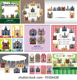 Cartoon Castle Card Stock Vector (Royalty Free) 95506438 | Shutterstock