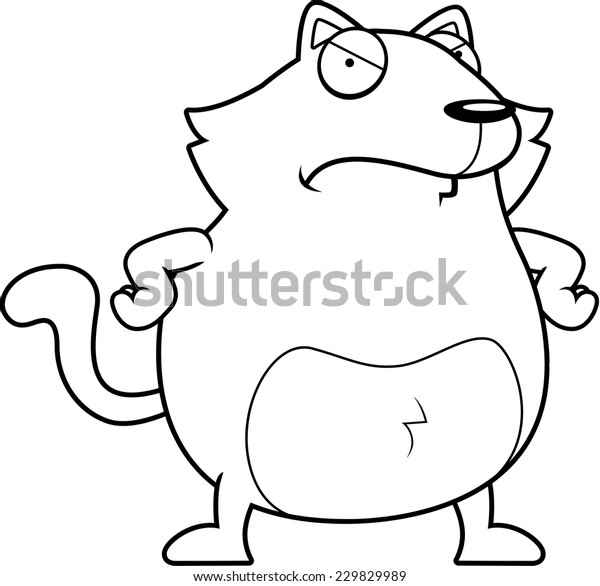 Cartoon Cat Angry Expression Stock Vector (Royalty Free) 229829989 ...