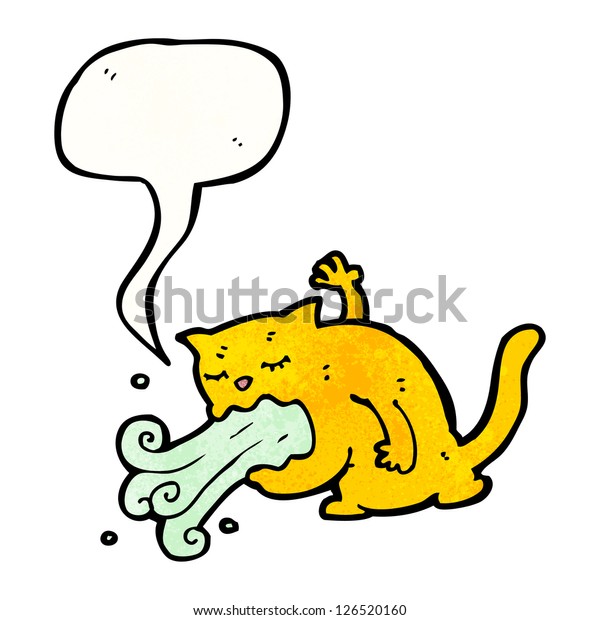 Cartoon Cat Being Sick Stock Vector (Royalty Free) 126520160 | Shutterstock