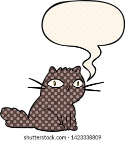Cartoon Cat Looking Right You Speech Stock Vector (Royalty Free ...