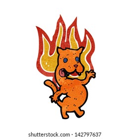 Cat On Fire Cartoon Stock Vector (Royalty Free) 93174223