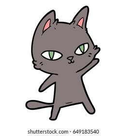 Cartoon Cat Staring Stock Vector (Royalty Free) 649183540 | Shutterstock