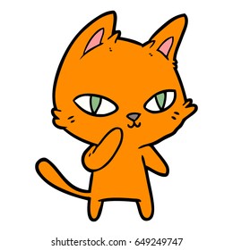 Cartoon Cat Staring Stock Vector (Royalty Free) 649249747 | Shutterstock