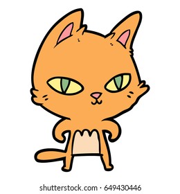 Cartoon Cat Staring Stock Vector (Royalty Free) 649430446 | Shutterstock