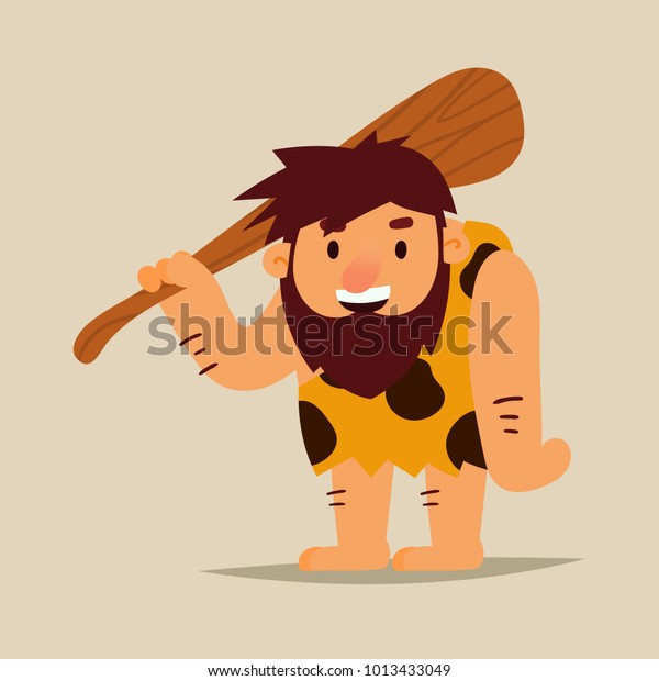 Cartoon Caveman Club Stock Vector (Royalty Free) 1013433049 | Shutterstock