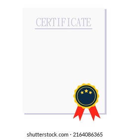 Cartoon Certificate Document Template Vector Isolated Stock Vector ...
