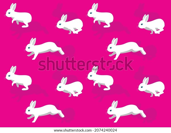 Cartoon Character Animation Rabbit Polish Seamless Stock Vector ...