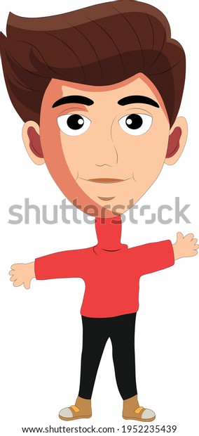 Cartoon Character Big Face Vector Stock Vector (Royalty Free ...