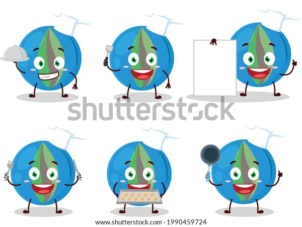 Cartoon Character Blue Marbles Various Chef Stock Vector (Royalty Free ...