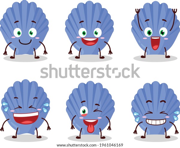 Cartoon Character Blue Shell Smile Expression Stock Vector (Royalty ...