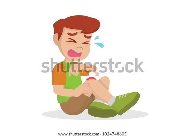 Cartoon Character Boy Having Bruises On Stock Vector (Royalty Free ...