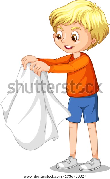 Cartoon Character Boy Taking Coat Off Stock Vector (Royalty Free ...