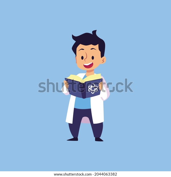 Cartoon Character Child Scientist Lab Goan Stock Vector (Royalty Free ...