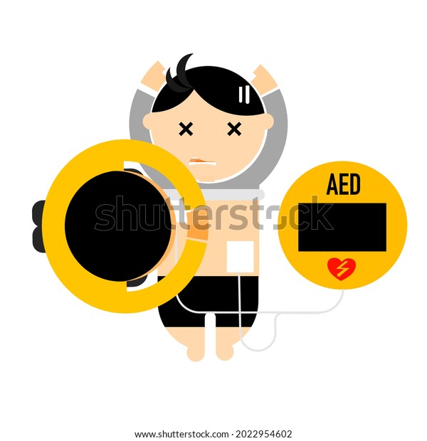 Cartoon Character Cpr Aed Stock Vector (Royalty Free) 2022954602 ...