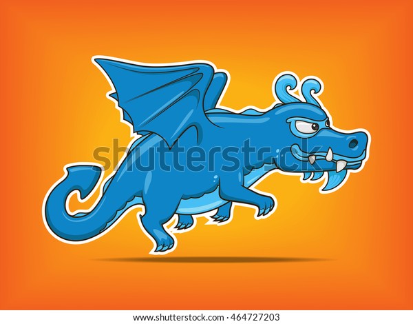 Cartoon Character Dragon Wings Isolated Vector: เวกเตอร์สต็อก (ปลอดค่า ...