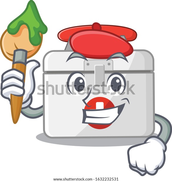 Cartoon Character First Aid Kit Artist Stock Vector (Royalty Free ...