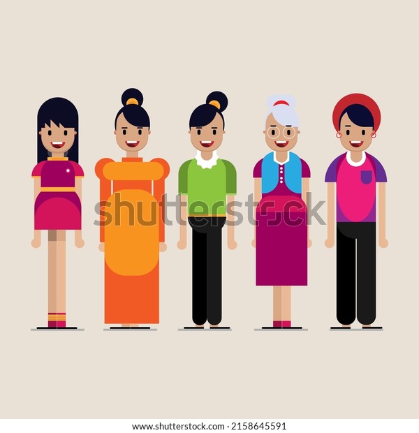 Cartoon Character Flat Design Bodies Stock Vector Royalty Free 2158645591 Shutterstock