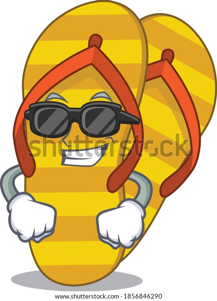 Cartoon Character Flip Flops Wearing Classy Stock Vector (Royalty Free ...