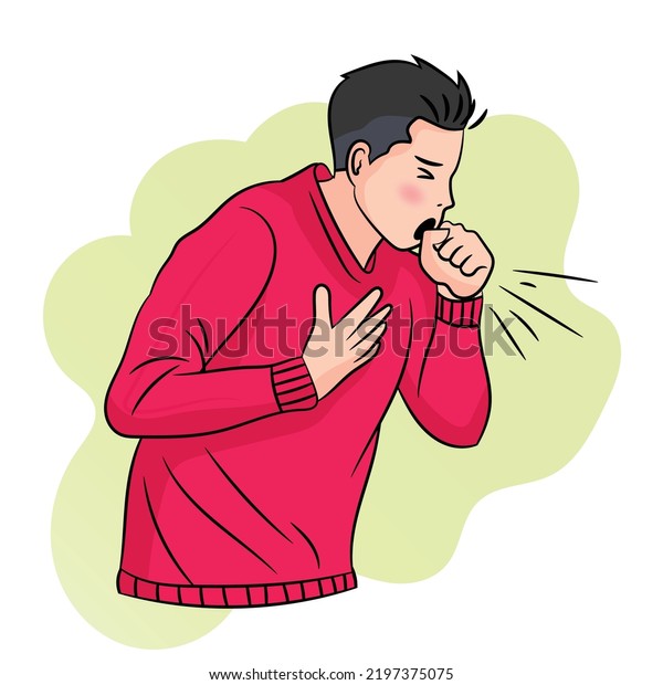 Cartoon Character Image Person Coughing Stock Vector (Royalty Free ...
