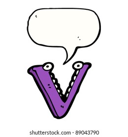 Cartoon Character Letter V Stock Vector (Royalty Free) 89043790 ...