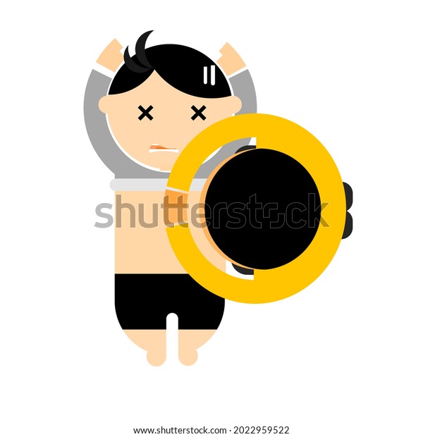 Cartoon Character Manual Chest Compression Cardiopulmonary Stock Vector ...