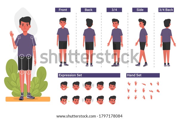 Cartoon Character Motion Design Free Vector Stock Vector (Royalty Free ...
