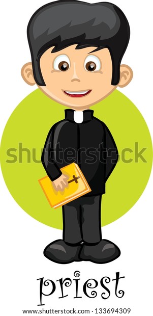 Cartoon Character Priest Stock Vector (Royalty Free) 133694309 ...