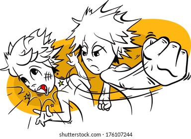 39 Man punching another man Stock Illustrations, Images & Vectors ...