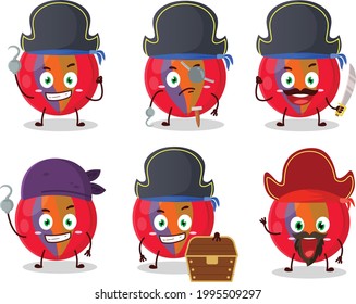 Cartoon Character Red Marbles Various Pirates Stock Vector (Royalty ...