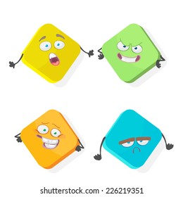 Cartoon Character Rhombus Stock Vector (Royalty Free) 226219360