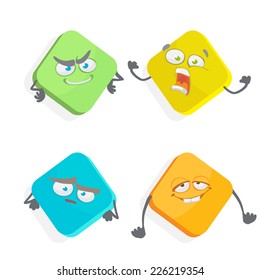 Cartoon Character Rhombus Stock Vector (Royalty Free) 226219354 ...