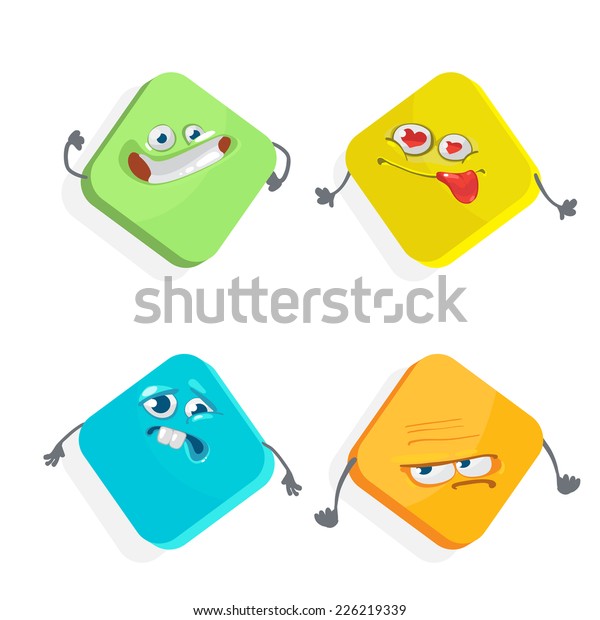 Cartoon Character Rhombus Stock Vector (Royalty Free) 226219339 ...