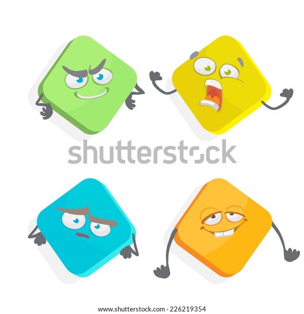 Cartoon Character Rhombus Stock Vector (Royalty Free) 226219354 ...