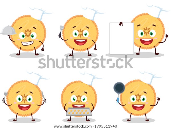 Cartoon Character Savory Pie Various Chef Stock Vector (Royalty Free ...