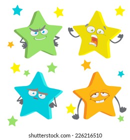 Seamless Colorful Star Pattern Vector Illustration Stock Vector ...