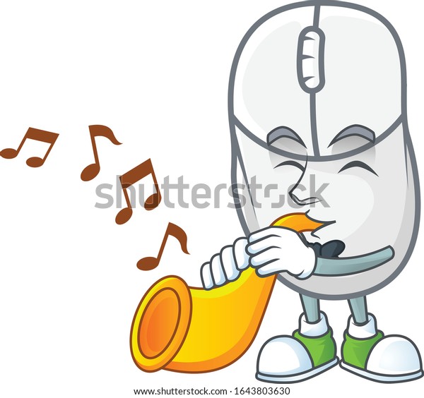 Cartoon Character Style White Mouse Playing Stock Vector (Royalty Free ...