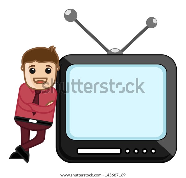 Cartoon Character Tv Vector Illustration Stock Vector (Royalty Free ...