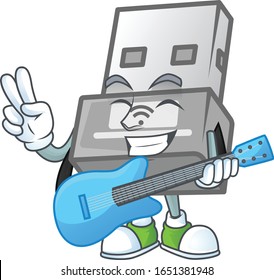 Cartoon Character Usb Wireless Adapter Playing Stock Vector (Royalty ...