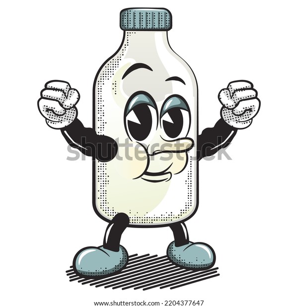 Cartoon Character Vector Illustration Strong Muscular Stock Vector ...
