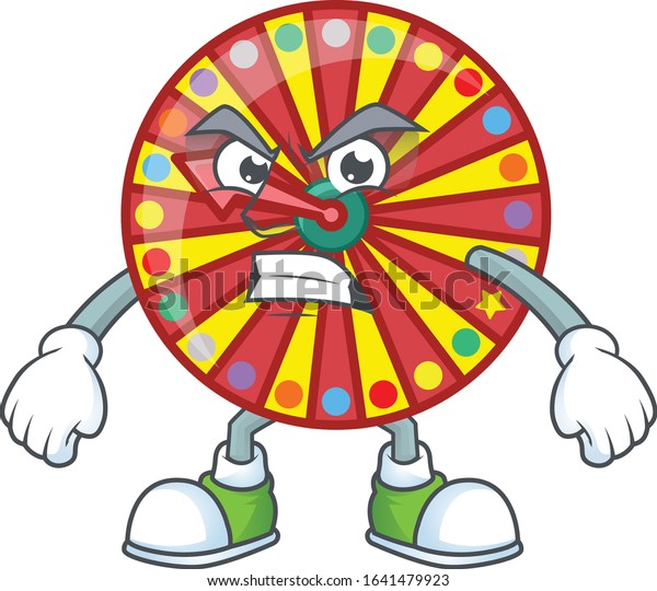 Cartoon Character Wheel Fortune Angry Face Stock Vector (Royalty Free ...