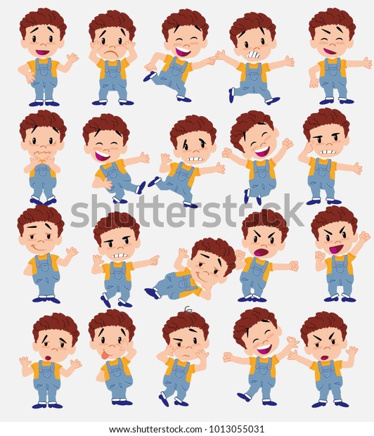Cartoon Character White Boy Jeans Set Stock Vector (Royalty Free ...